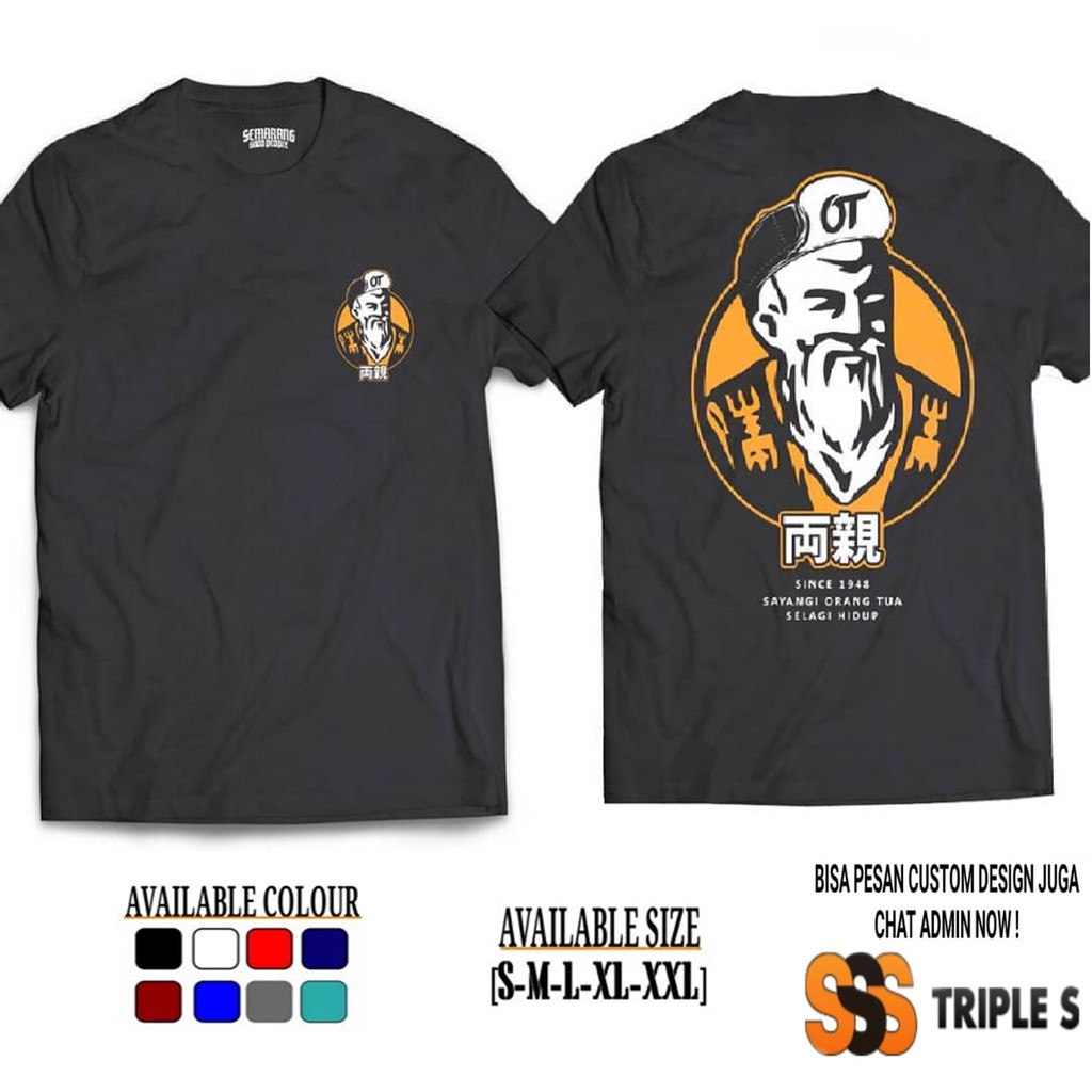 Jual KAOS SAYANGI ORANG TUA SELAGI HIDUP SINCE 1948 SABLON PUTIH-ORANGE ...