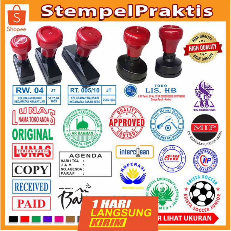 Jual Stempel Perusahaan, logo, nama tandatangan, lunas stample flash ...