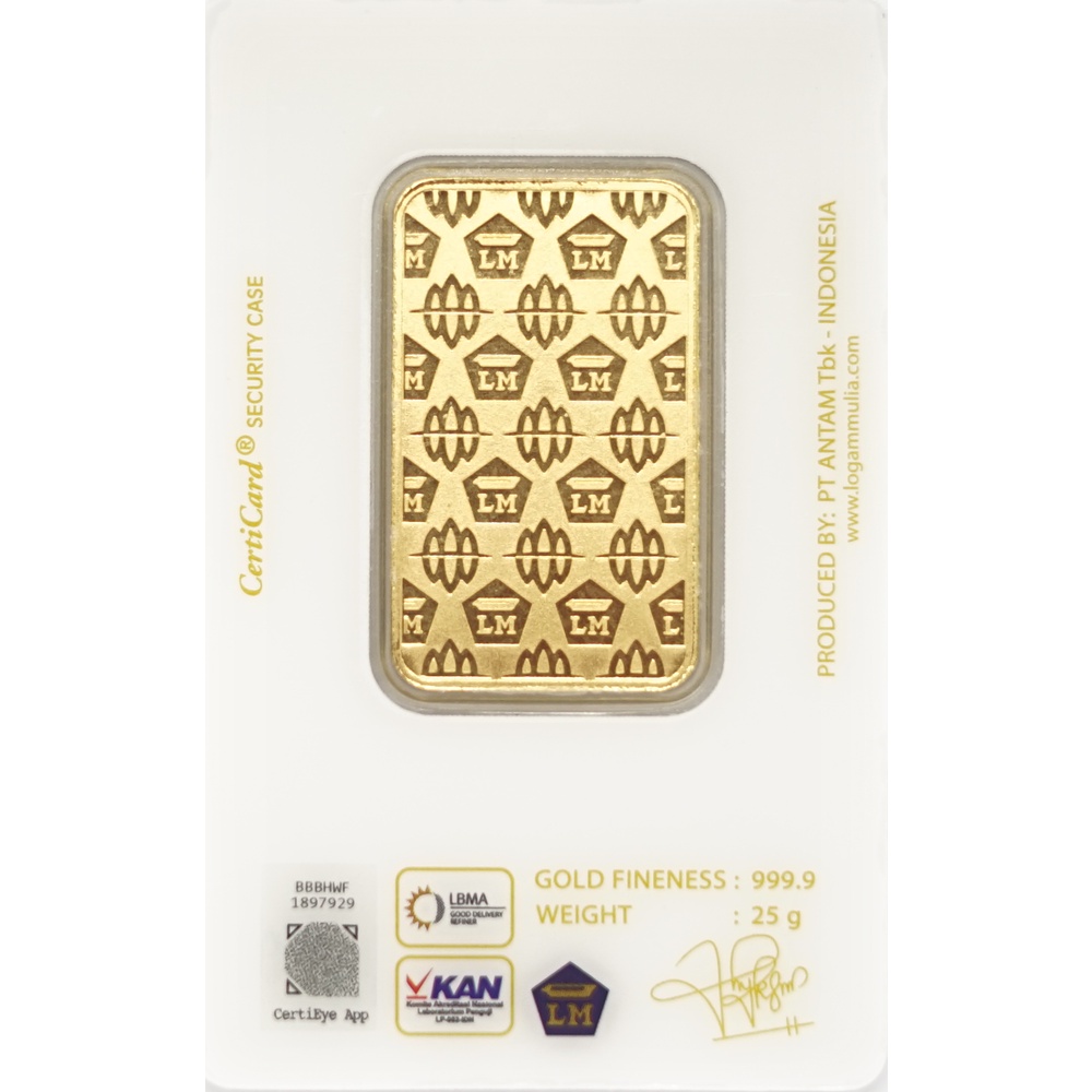 Jual Rvl Gold Logam Mulia Antam Produksi 2026 25GR new | Shopee Indonesia