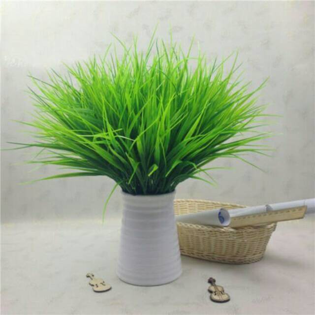 Jual RUMPUT SINTETIS / BUKET BUNGA BUCKET TANAMAN HIAS FLASH SALE MEJA ...