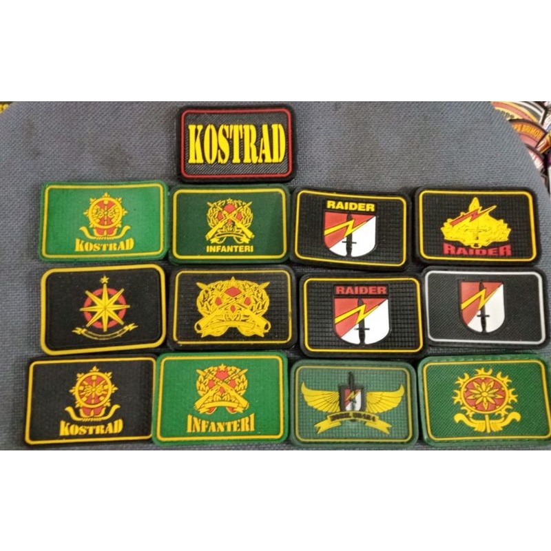 Jual logo karet emblem KOSTRAD pakai pelkro 10rb per item | Shopee ...