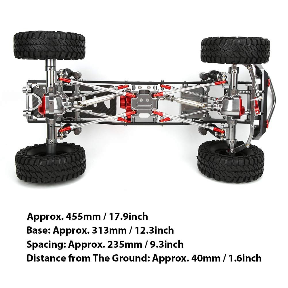 Jual DIY 1/10 RC Toys Car Crawler DIY Refit Metal Chassis Kit 313mm 12.3" Wheelbase with Metal ...