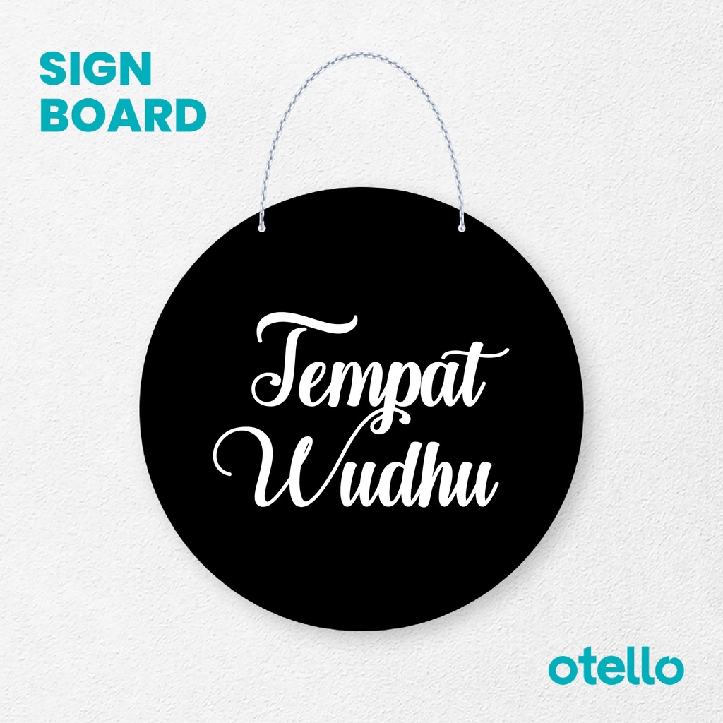 Jual Otello Signage Tempat Wudhu Tulisan Latin Signage Board Acrylic ...