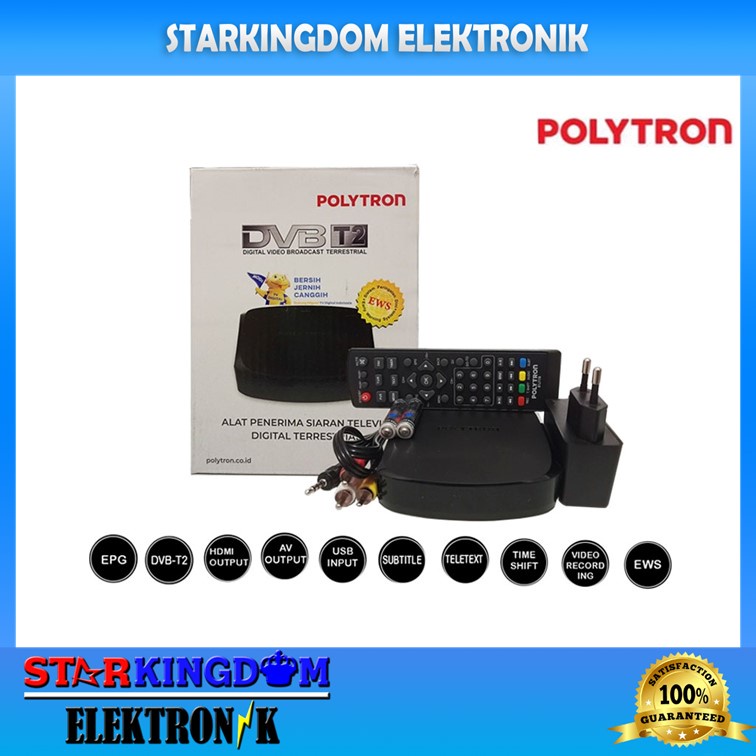Jual Polytron PDV-700 T2 TV Digital DVB-T2 Set Top Box UHF Garansi 1 ...