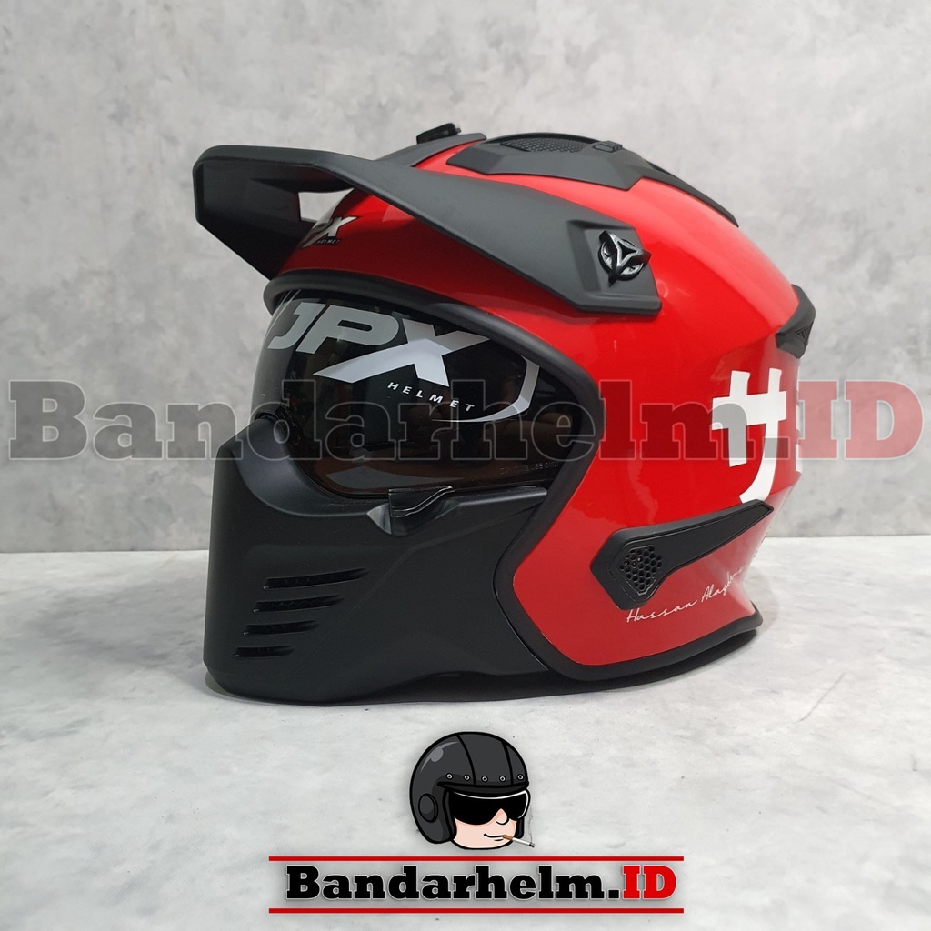 Jual Helm Modular JPX MX 726 Baba Red Japan | Shopee Indonesia