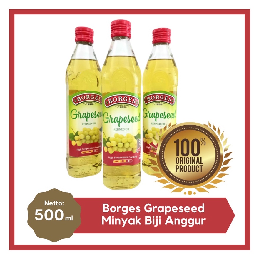 Jual BORGES GRAPESEED OIL 500ML Minyak Biji Anggur | Shopee Indonesia