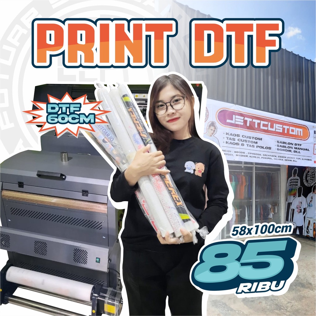 Jual JASA PRINT SABLON DTF METERAN 60CM . PRINT DTF ( LARGE FORMAT ) A4,A3, METERAN | Shopee ...