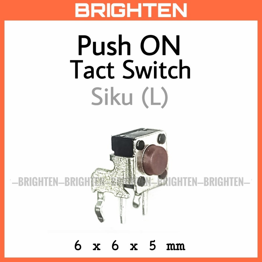 Jual Push ON Tact / Tactile Switch 2 pin Siku L | Shopee Indonesia