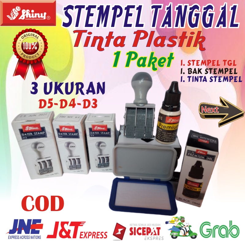 Jual SETEMPEL STEMPEL CAP TANGGAL TINTA PLASTIK KEMASAN KANTOR TOKO ...