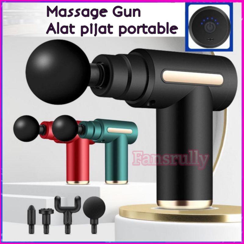 Jual ( Ready & COD ) Alat Pijat Elektrik Mini Massage Gun Smart Alat ...