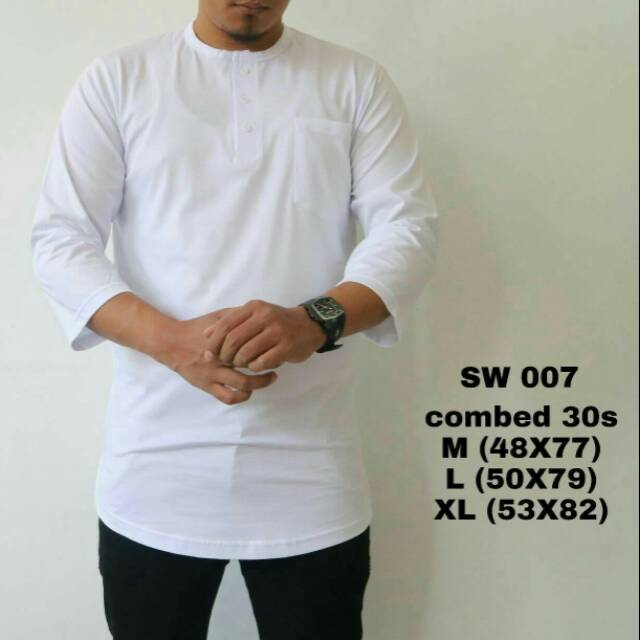 Jual Kaos polos pocket ness lengan raglan model kurta Pakistan | Shopee ...