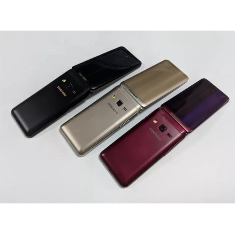 Jual Hp Handphone Samsung Galaxy Folder 2 G1650 4G bisa WA Dual Sim Keypad Flip Lipat | Shopee ...