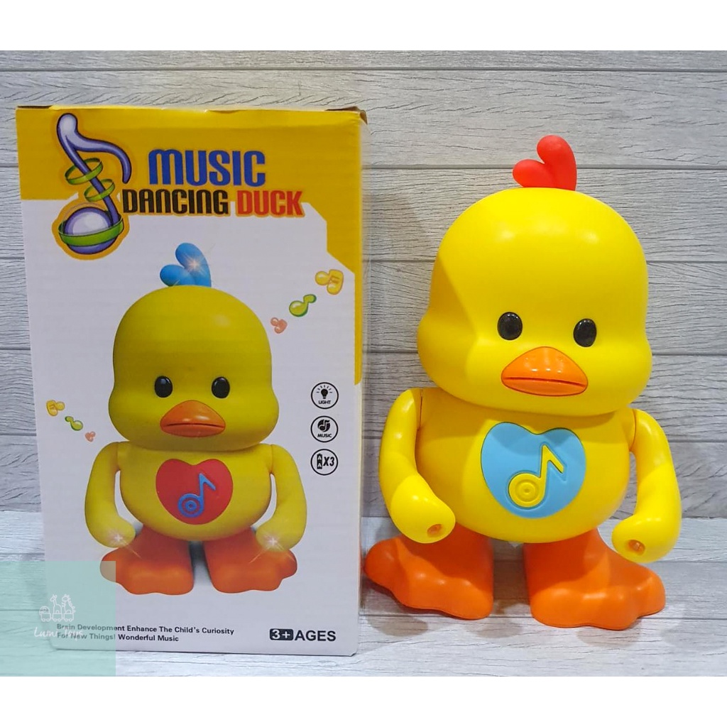 Jual Mainan Anak Robot Bebek Joget Dancing Duck LED Music Dance ...