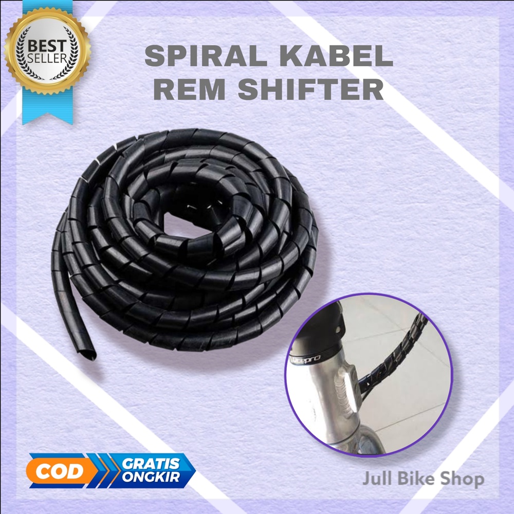 Jual Spiral kabel rem shifter sepeda untuk merapikan cable karet 6mm x ...