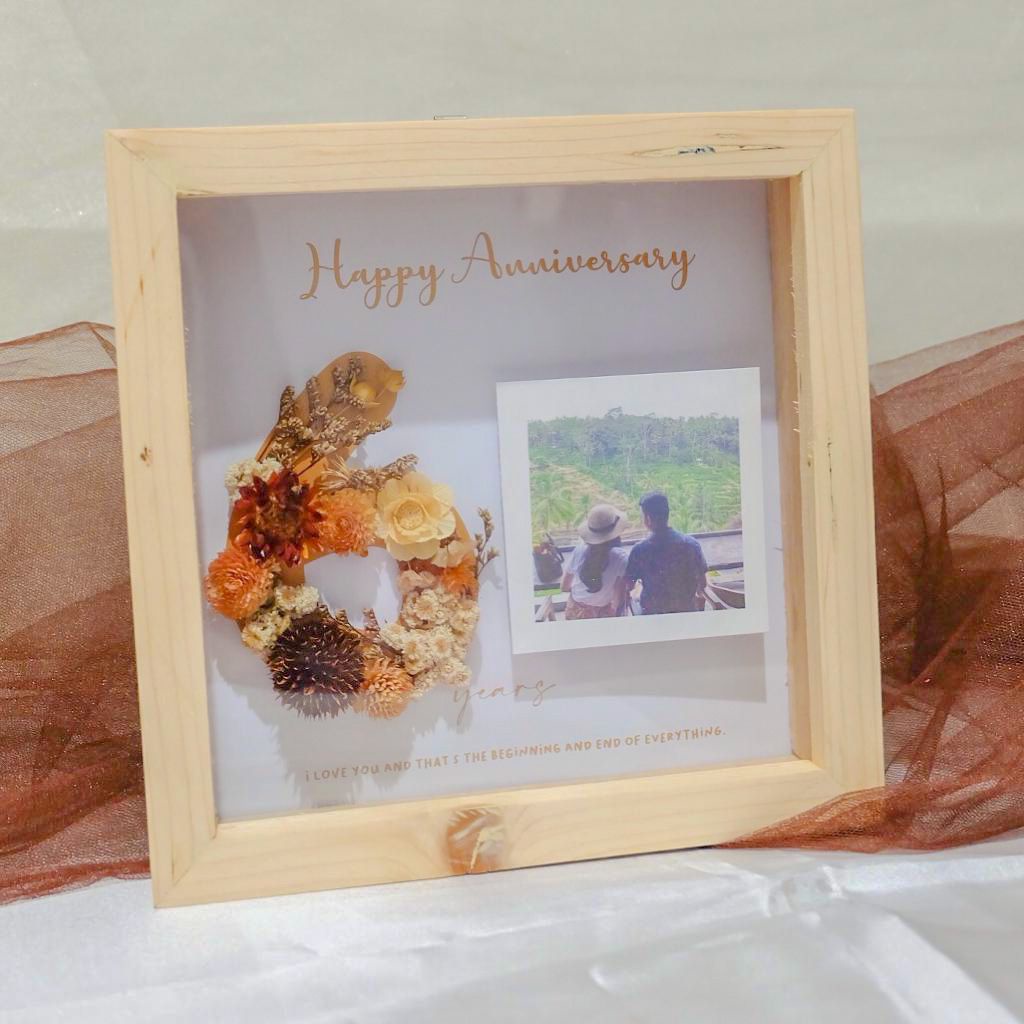 Jual Frame 3D Flower Frame 3D 20X20 Custom / Hadiah Wisuda / Frame ...