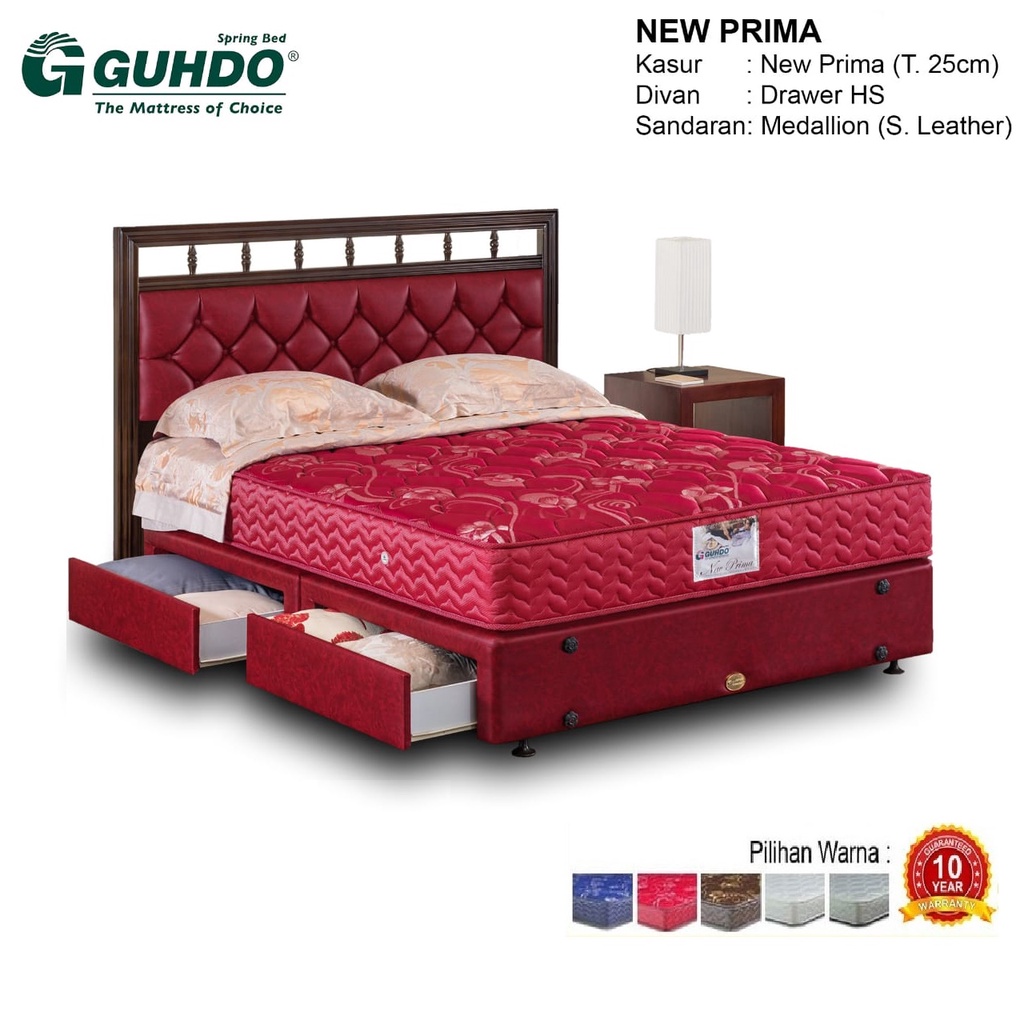 Jual Promo Springbed Set Guhdo New Prima Standard Drawer HS - HB Medallion | Shopee Indonesia