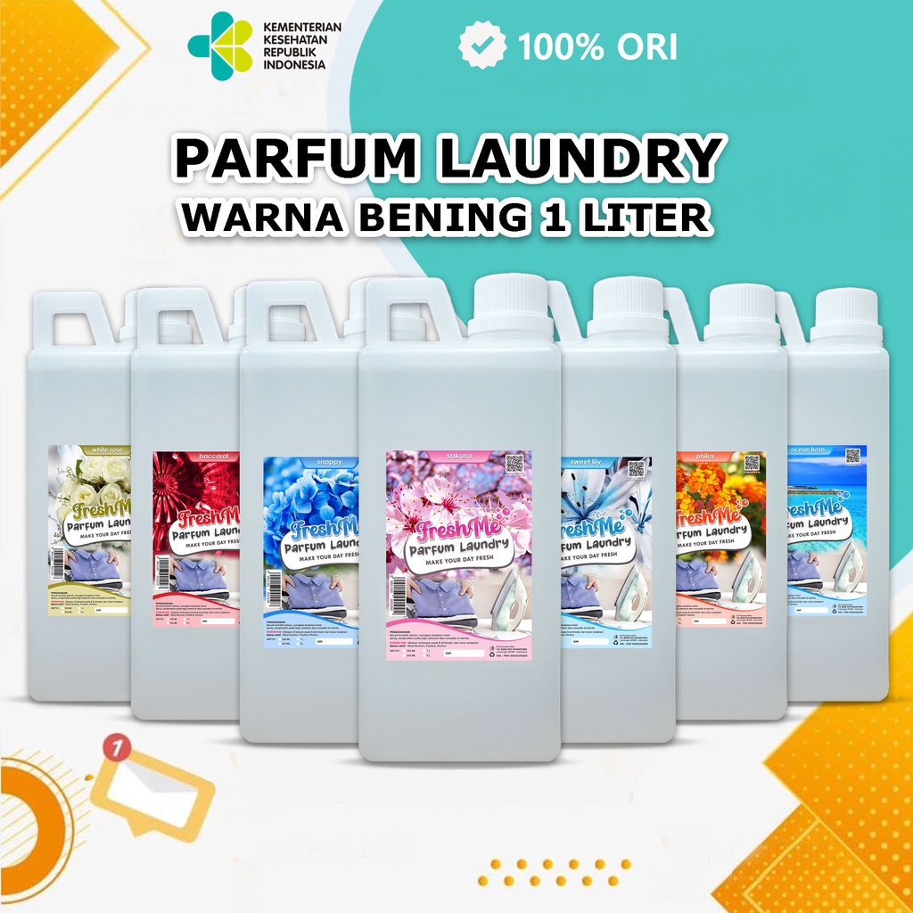 Jual Parfum Laundry Freshme wangi tahan lama kemasan 1 Liter Pengharum ...