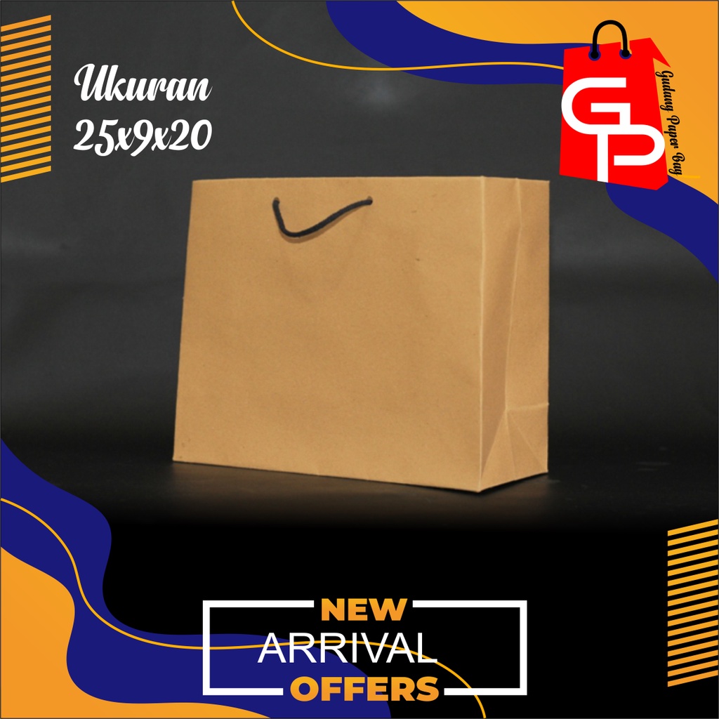 Jual PAPERBAG 25x9x20 PxLxT LANDSCAPE tas kado paper bag souvenir ...