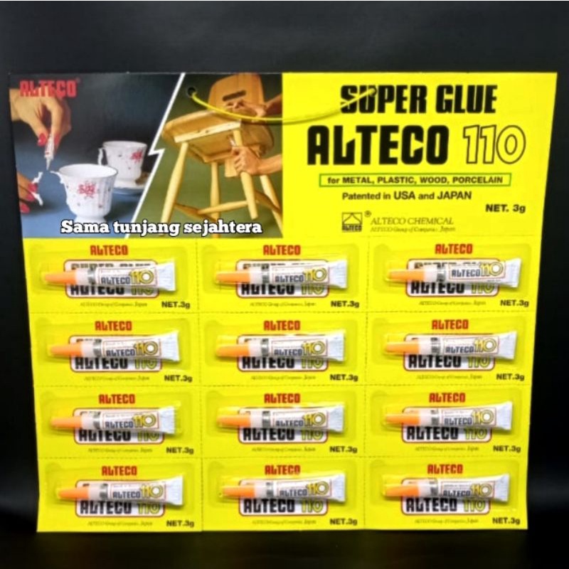 Jual LEM SUPER GLUE ALTECO 110-12 (3 GRAM) / 1 LUSIN | Shopee Indonesia