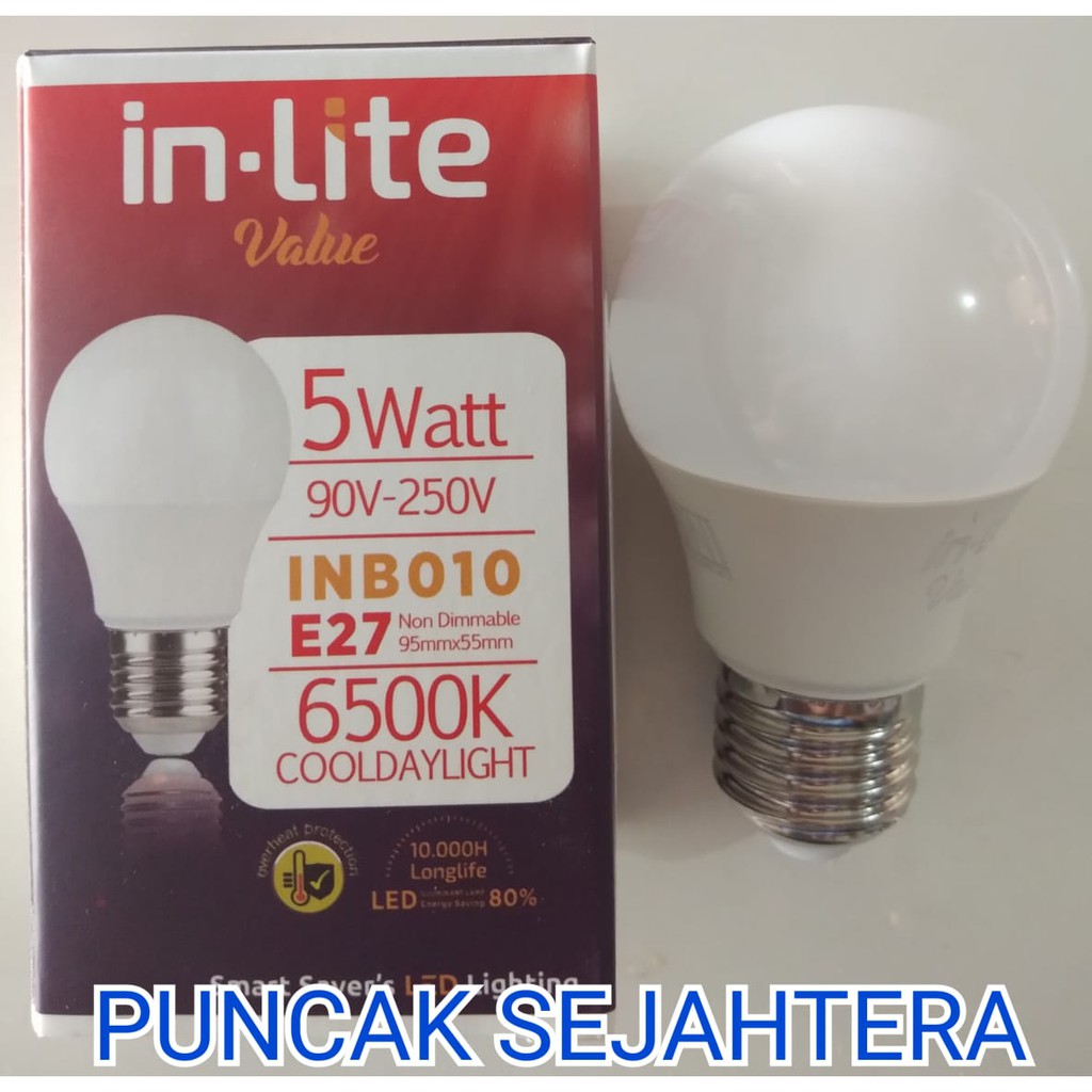 Jual Lampu LED Inlite 5w 5 watt bulb INB010-5W In-Lite VALUE SERIES | Shopee Indonesia