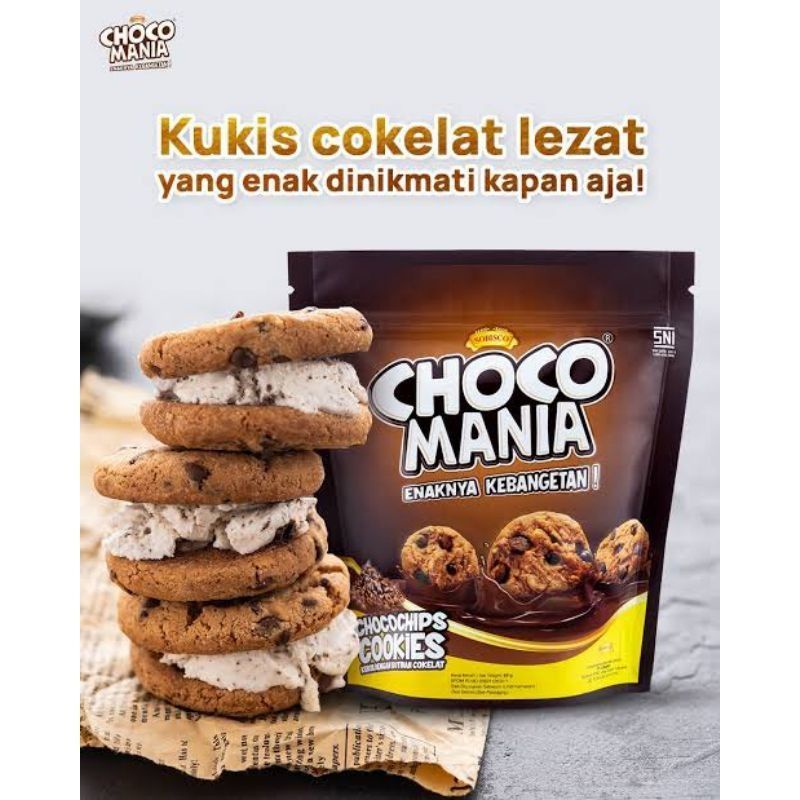 Jual Choco Mania choco chips cookies / rich chocolate choco chips 69 ...