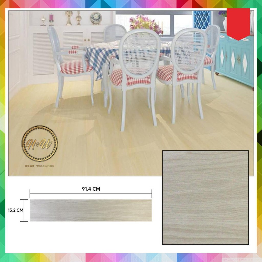 Jual STICKER LANTAI RUMAH - VINYL LANTAI PLANK MOTIF KAYU / VINYL ...