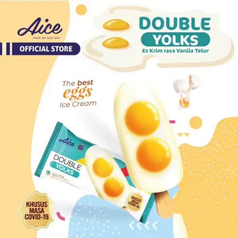 Jual Aice es krim Double Yolks 1 box isi 30 pcs | Shopee Indonesia