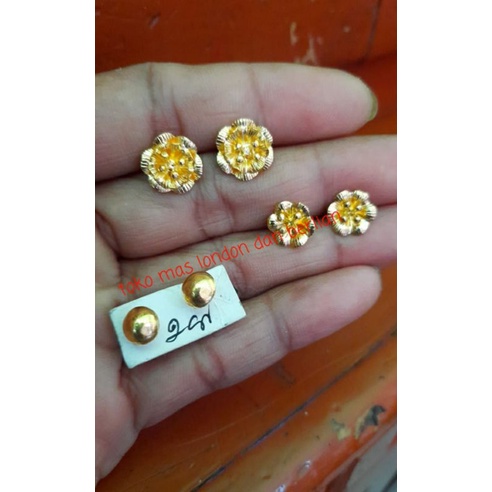 Jual Anting Variasi Mas London Asli 24K Kadar 999,9%. | Shopee Indonesia