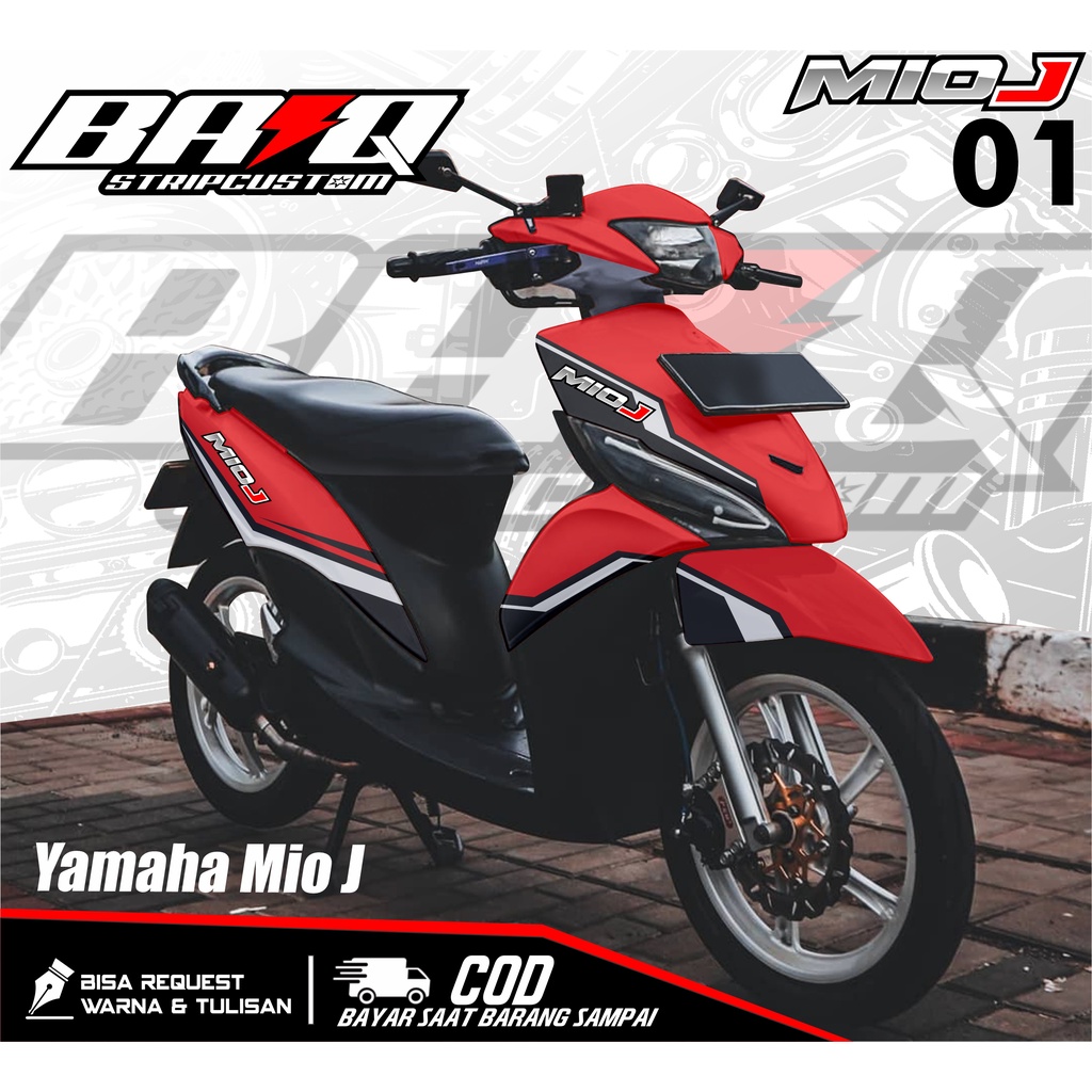 Jual Decal Yamaha MIO J .Sticker Decal Lis Variasi MIO J Full Body ...