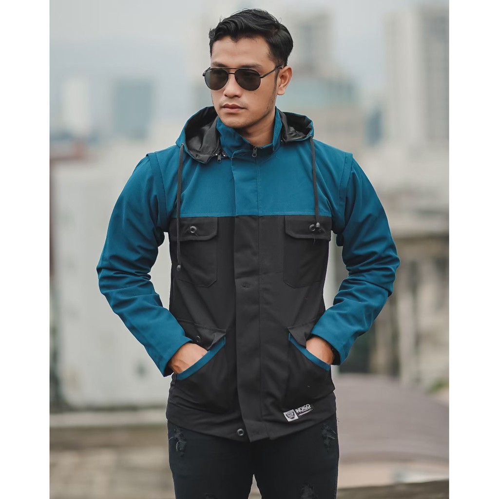 Jual Jaket parka pria warna kombinasi | Jaket simple | Shopee Indonesia