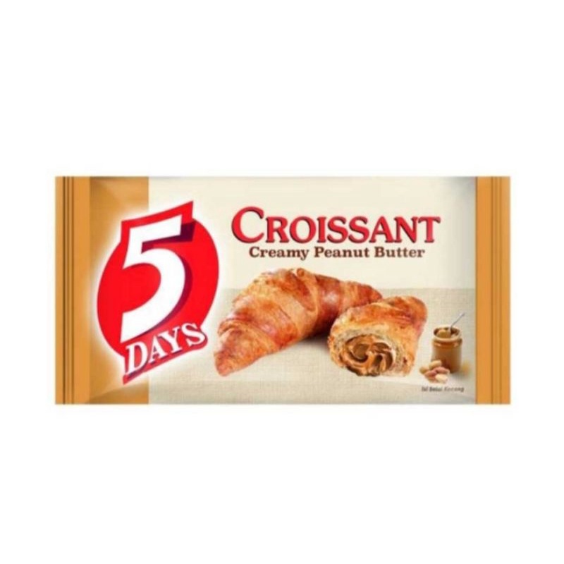 Jual 5Days Croissant Creamy Chocolate Roti Croisant Croisan 60gr ...