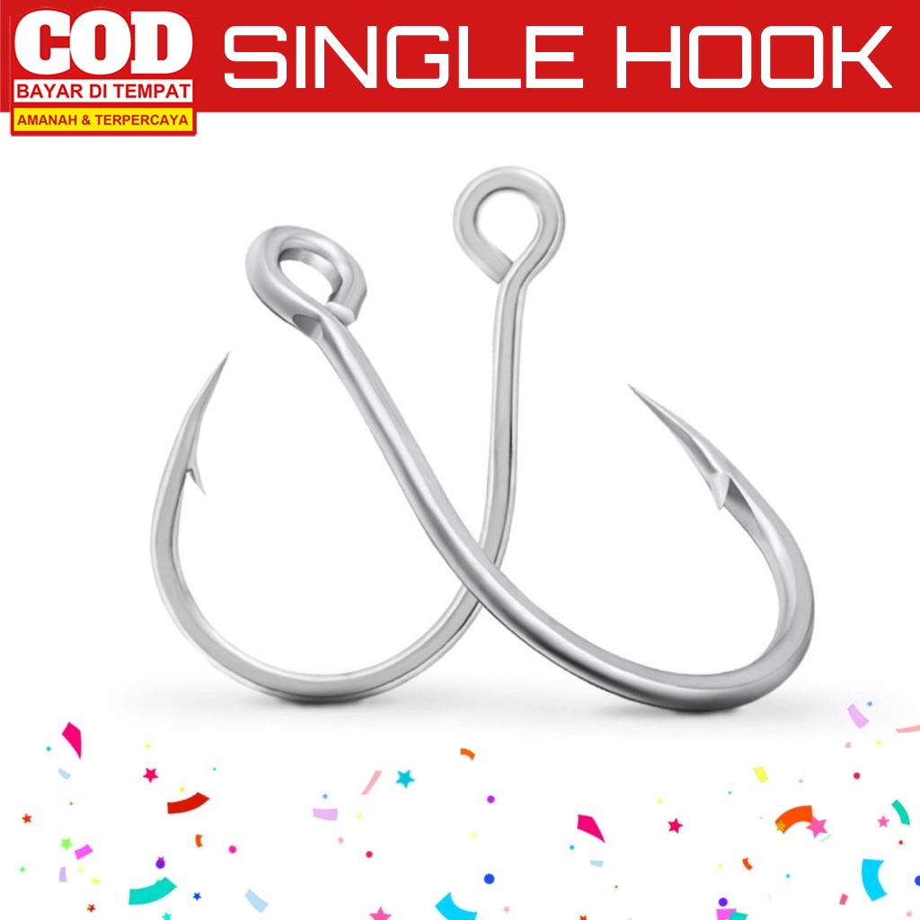 Jual Single Hook Inline Mata Kail High Carbon Minnow Stickbait Popper ...