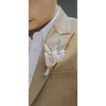 Jual Groom Corsage Boutonniere Korsage Pin Jas Pria Dried Flower Hiasan ...