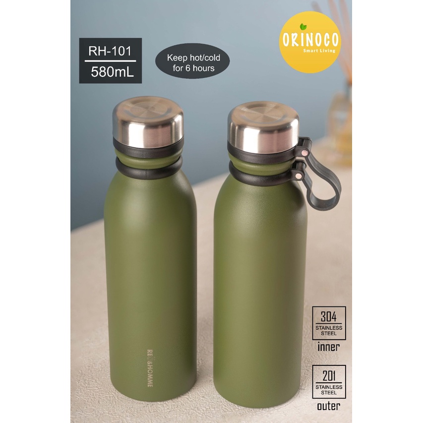Jual Botol Minum Stainless RH101 Tumbler Souvenir Double Wall Hot Cold Vacuum Flask Bottle 580ml ...