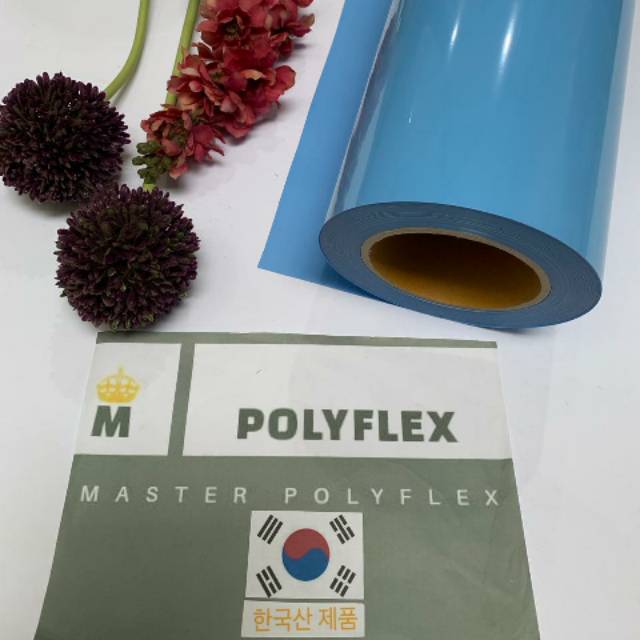 Jual Polyflex Masterflex Korea PVC Sky Blue meteran Termurah | Shopee ...