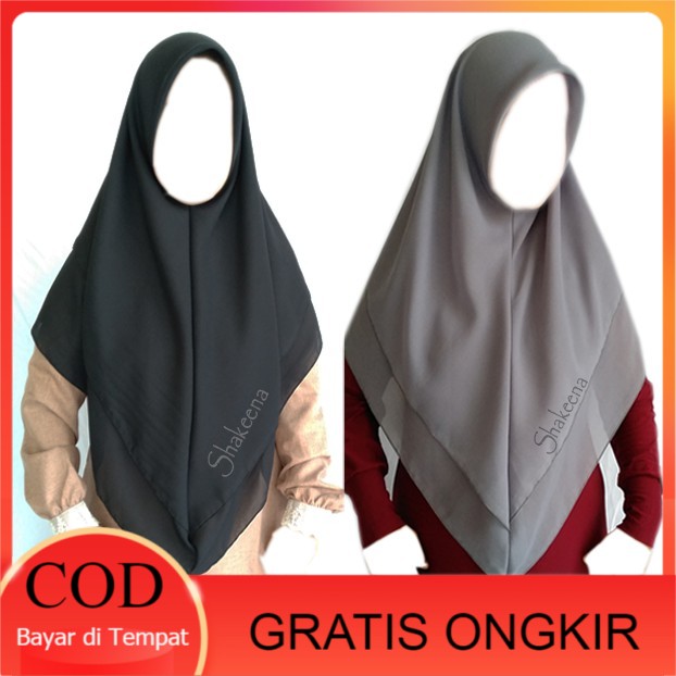 Jual Jilbab instant layer bahan adem Jilbab sifon segi tiga | Shopee ...