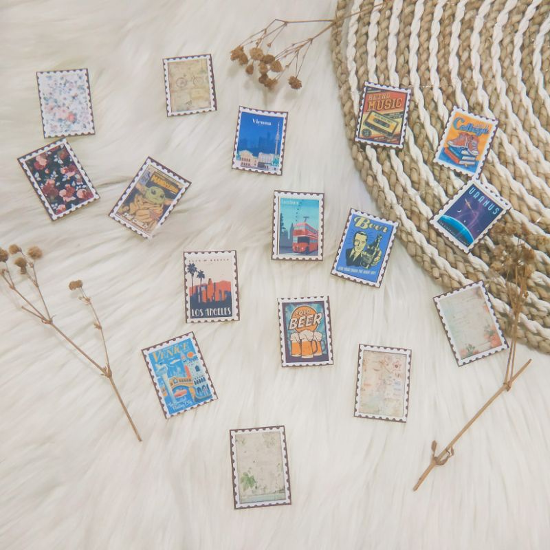 Jual Sticker perangko bergaya vintage sticker lucu murah [BACA ...