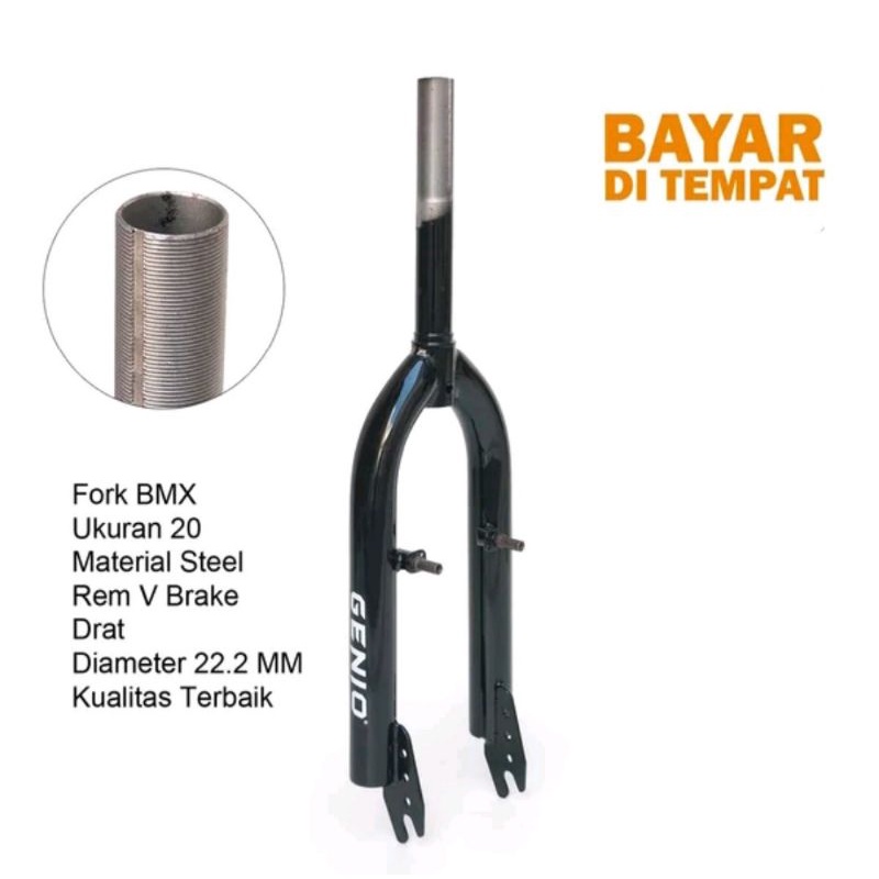 Jual Fork BMX Genio fork 20 inch garpu sepeda bmx fork sepeda v brake ...