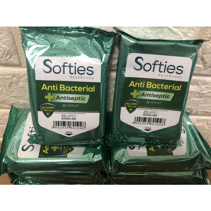 Jual Softies Anti Bacterial Antiseptic isi 20 / Tissue Basah Antiseptik ...