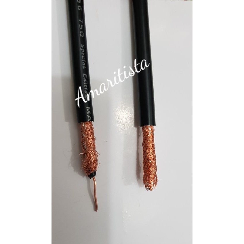 Jual Kabel coaxial Kitani 5c 2v RG6 75 ohm tembaga 99,9 antena meteran Per 1meter | Shopee Indonesia