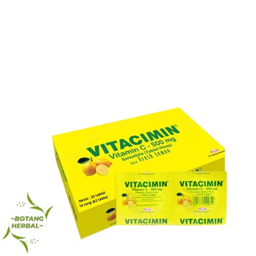 Jual VITACIMIN 500mg Per BOX isi 10 Strip @20 Tablet / Rasa Lemon ...
