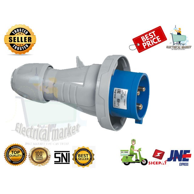 Jual LEGRAND P17 555124 Tempra Pro IP44 16A 2P+E Straight Plug | Shopee ...