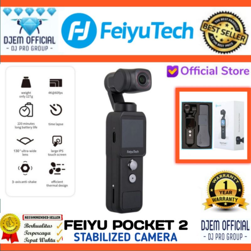 Jual FEIYU Tech Pocket 2 3-Axis 4K Video Gimbal Stabilized Camera ...