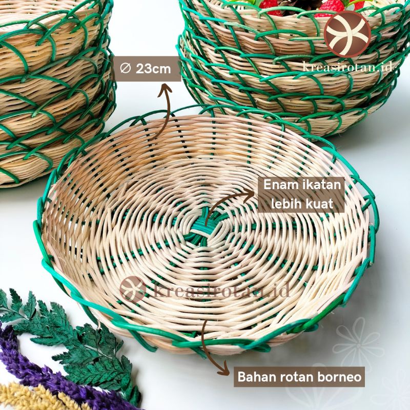 Jual Piring Rotan Custom Ukuran Diameter 23cm | Shopee Indonesia