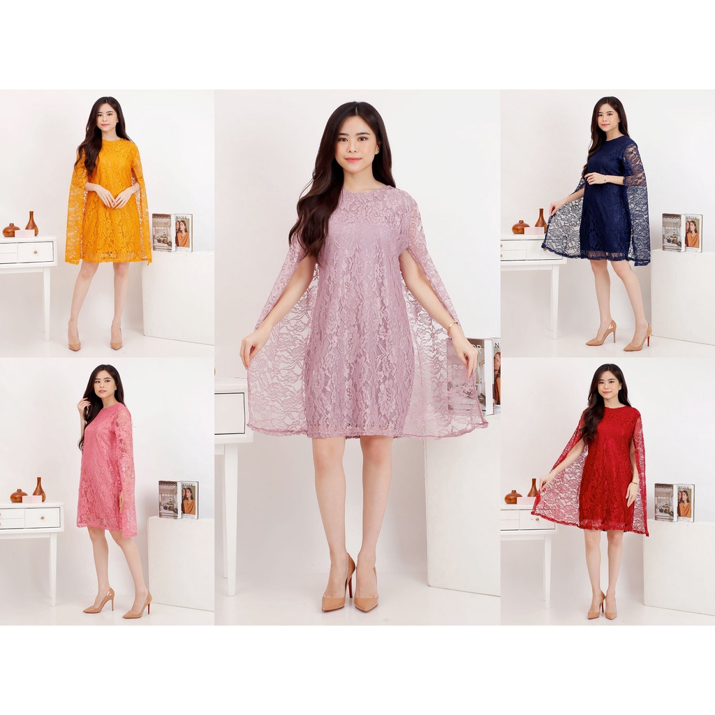 Jual (REALPIC) Dress Pesta Kondangan Brukat MARTHA / Dres Bridesmaid Pagarayu sexy casual korean ...