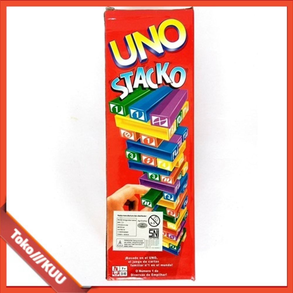 Jual UNO STACKO Mainan Balok Susun Tower Menara Mainan Edukatif Edukasi ...