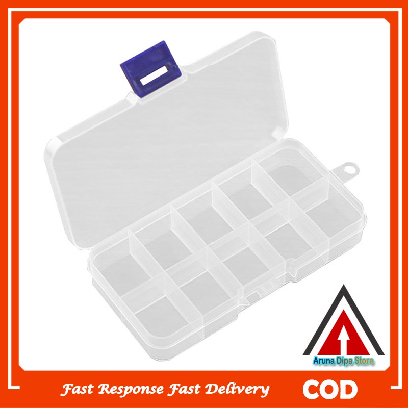 Jual Kotak Penyimpanan Obat / Box Obat / Kotak Obat 10 Sekat Bahan ...