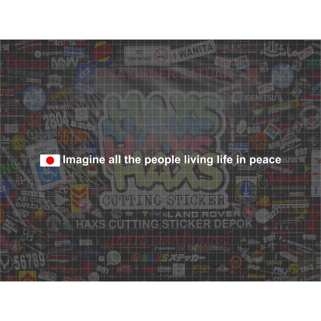 Jual Cutting Sticker Imagine People Peace Ukuran 30 Cm | Shopee Indonesia