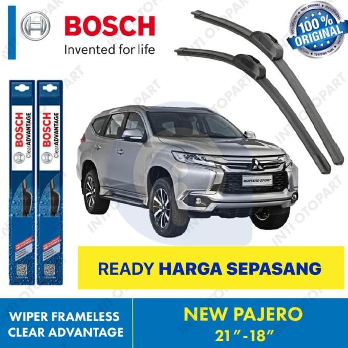 Jual Wiper Blade Frameless New Pajero Sport Bosch ukuran 21 dan 18 inch ...