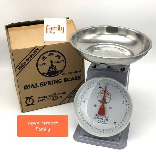 Jual TIMBANGAN JARUM ANALOG / TIMBANGAN BUAH FIVE GOATS 5/10/15/20 KG | Shopee Indonesia